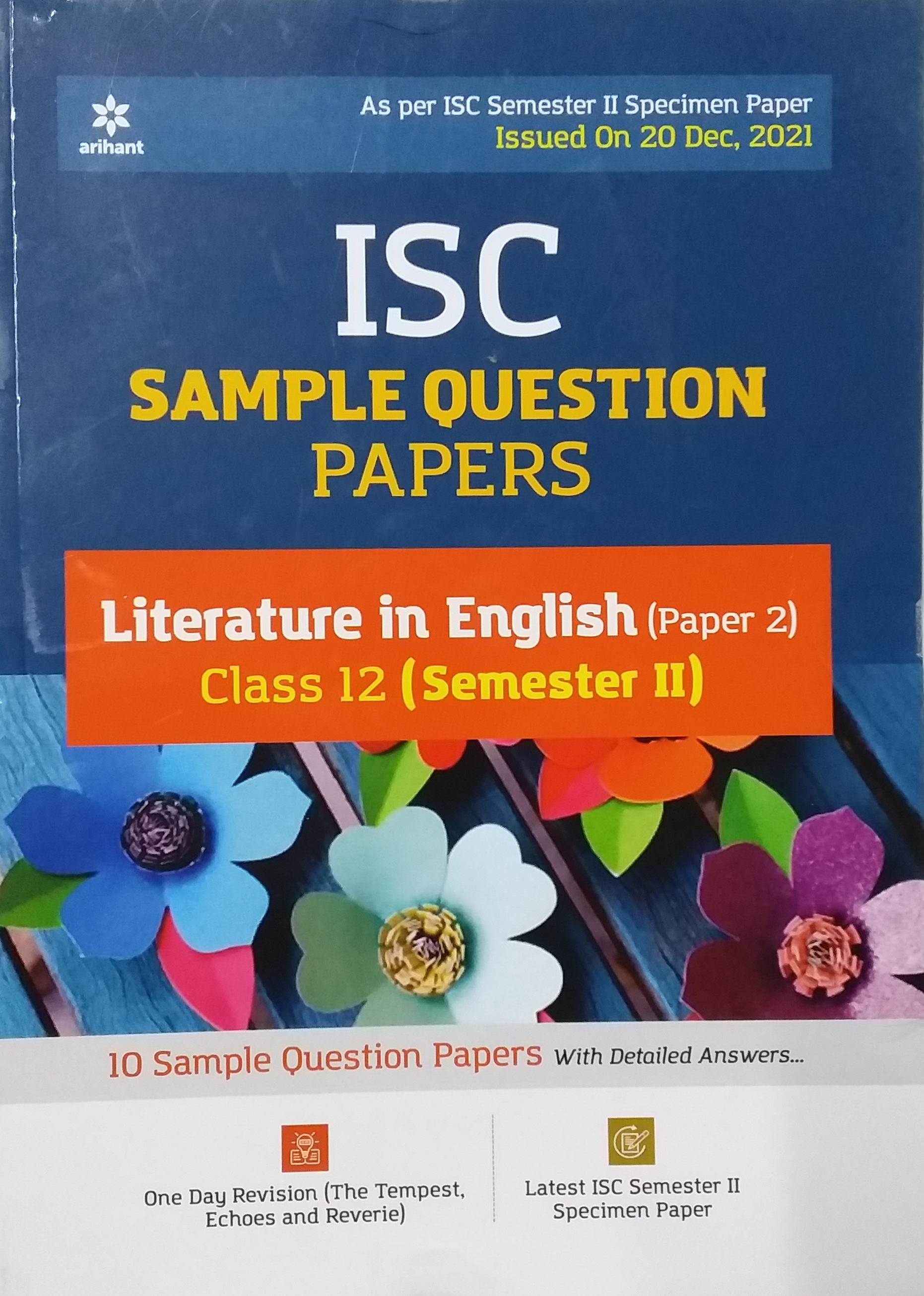 Arihant ISC Sample Question Papers Literature In English Paper 2 Arihant ISC Sample Question Papers Literature In English Paper 2